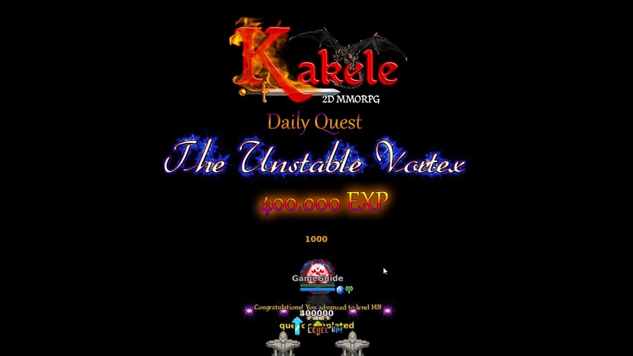 I Kakele I Daily Quest I Unstable Vortex I 400K exp I Lvl 75+ - YouTube