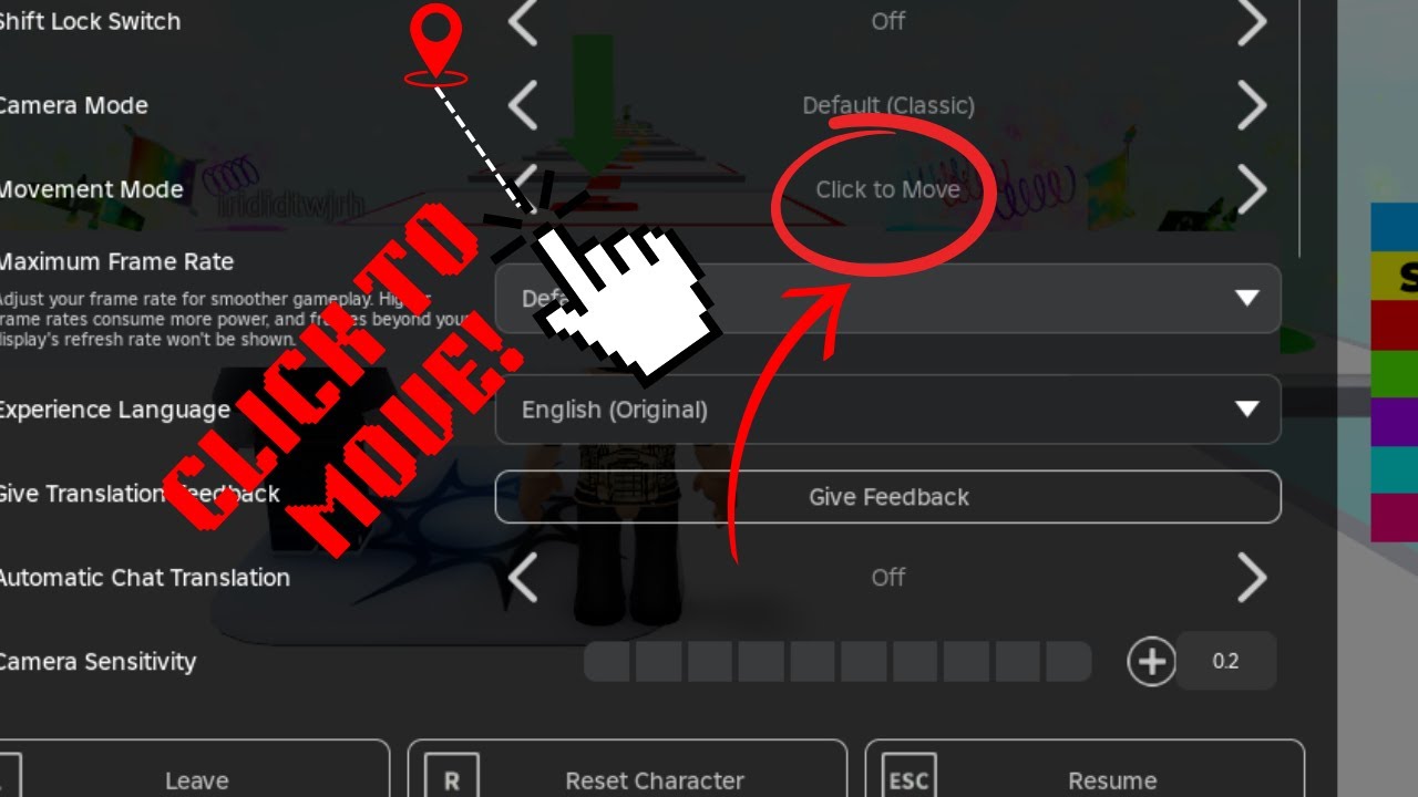 Testing click to move feature on Roblox! - YouTube