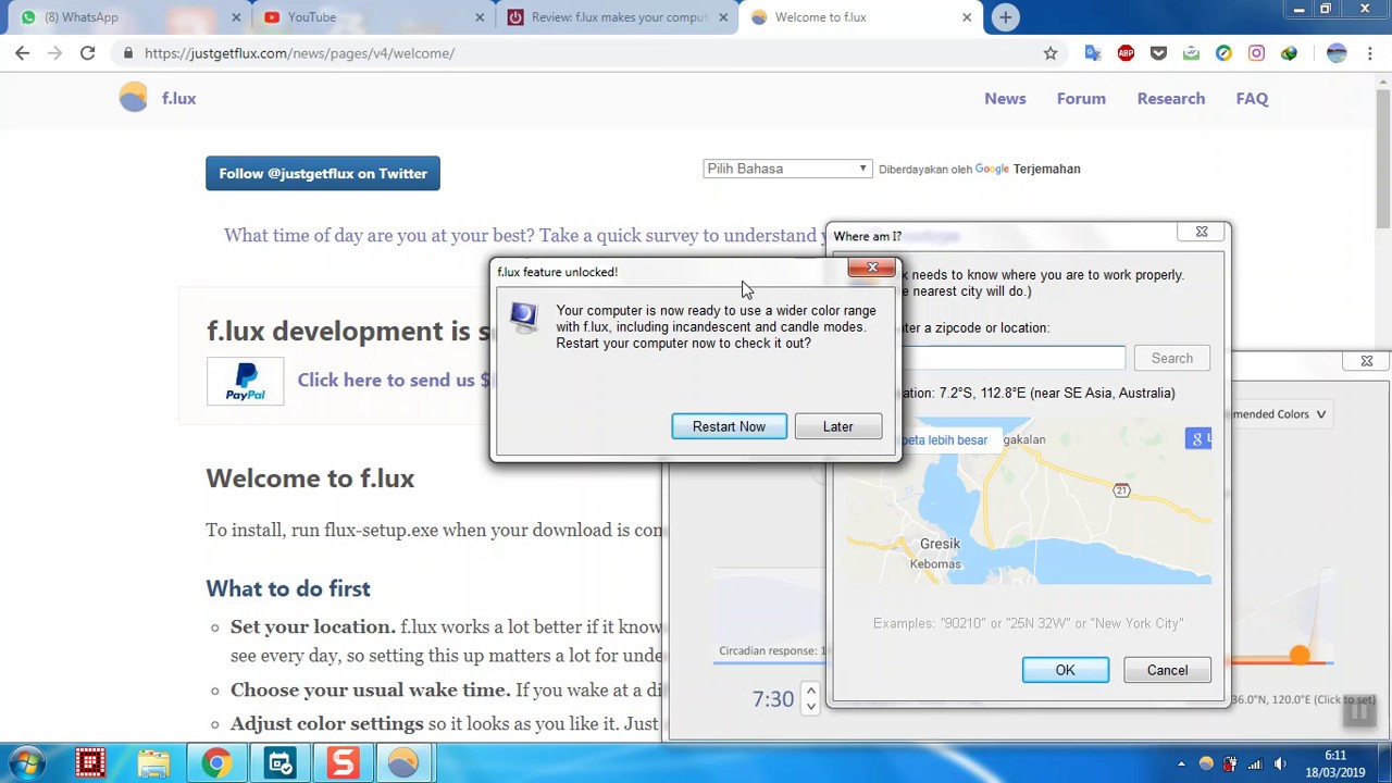f.lux ( CareUEyes alternative ) Free Reducing Eyestrain Software or ...
