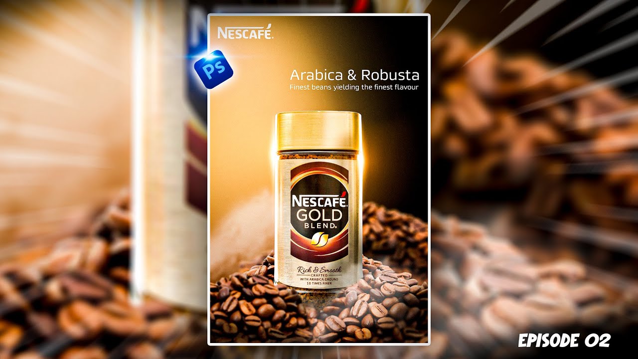 Nescafe` Advertising Design | Full Photoshop Tutorial in Hindi/urdu ...