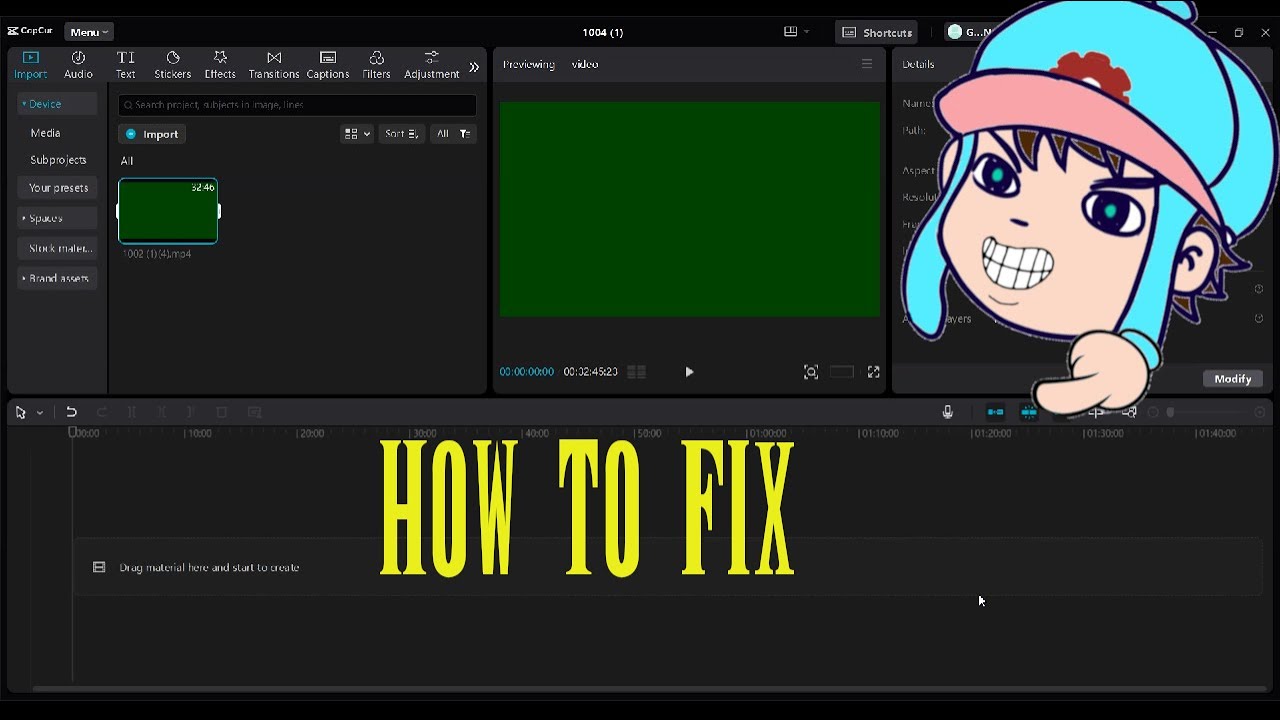 How To Fix CapCut Green Editing Glitch! - YouTube