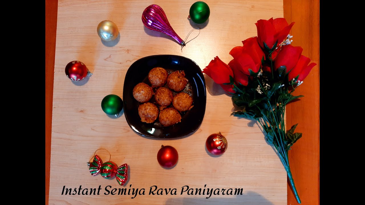 semiya rava paniyaram | paniyaram recipe | instant paniyaram ...