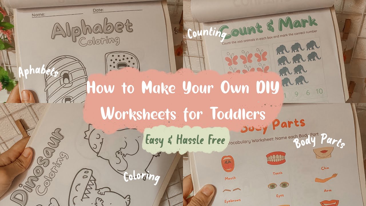 HOW TO MAKE YOUR OWN DIY WORKSHEETS FOR TODDLERS using CANVA| Free ...