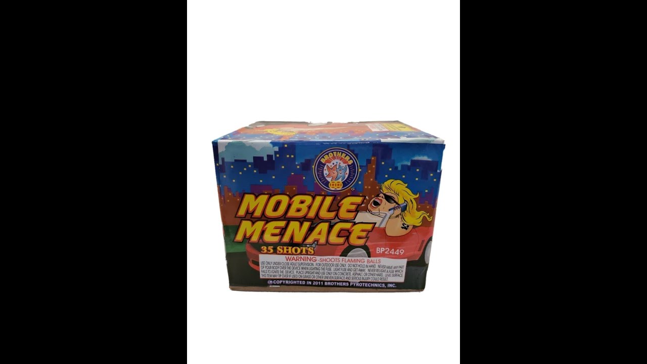 Mobile Menace - 200 Gram Fireworks Cake - YouTube