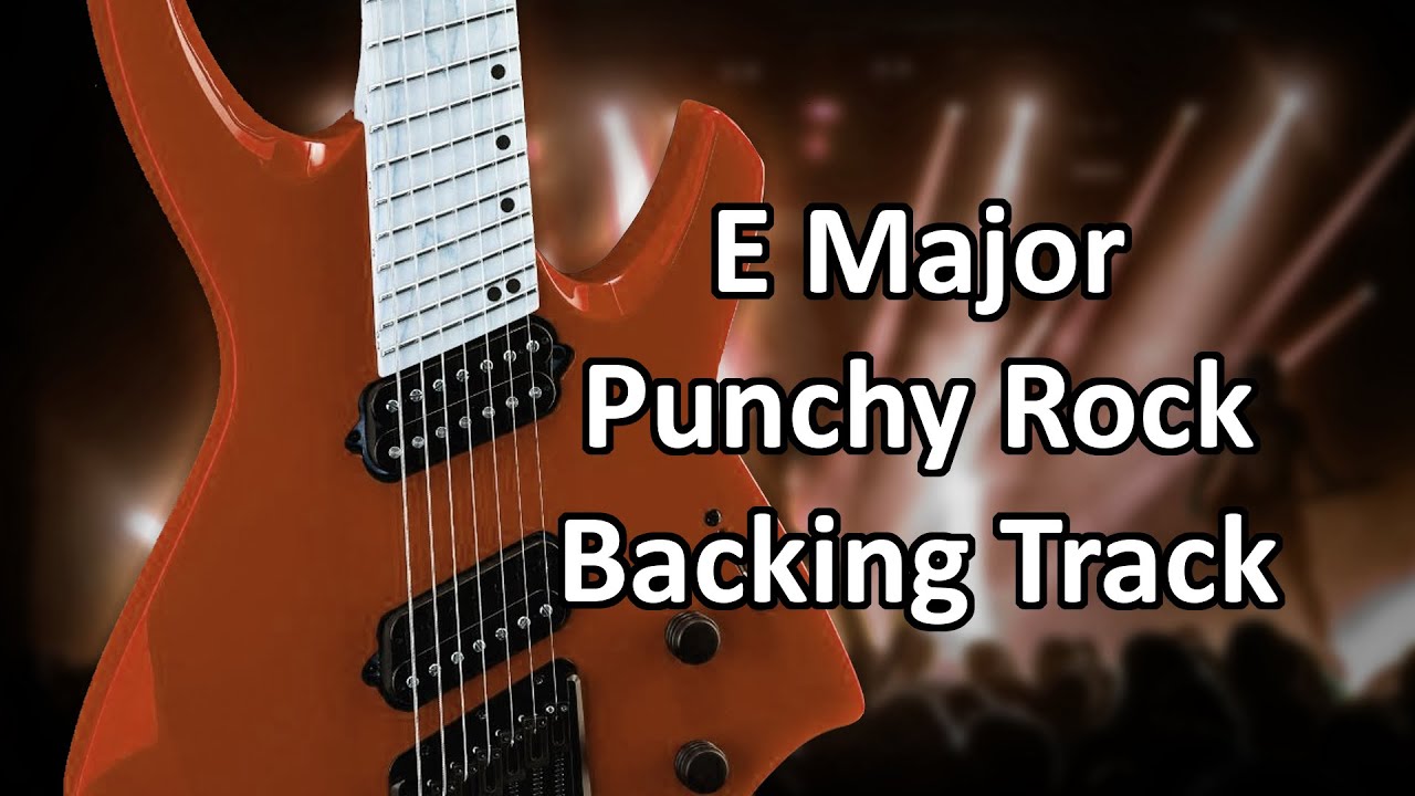 E Major Punchy Rock Backing Track I - vi - IV - V 90BPM - YouTube