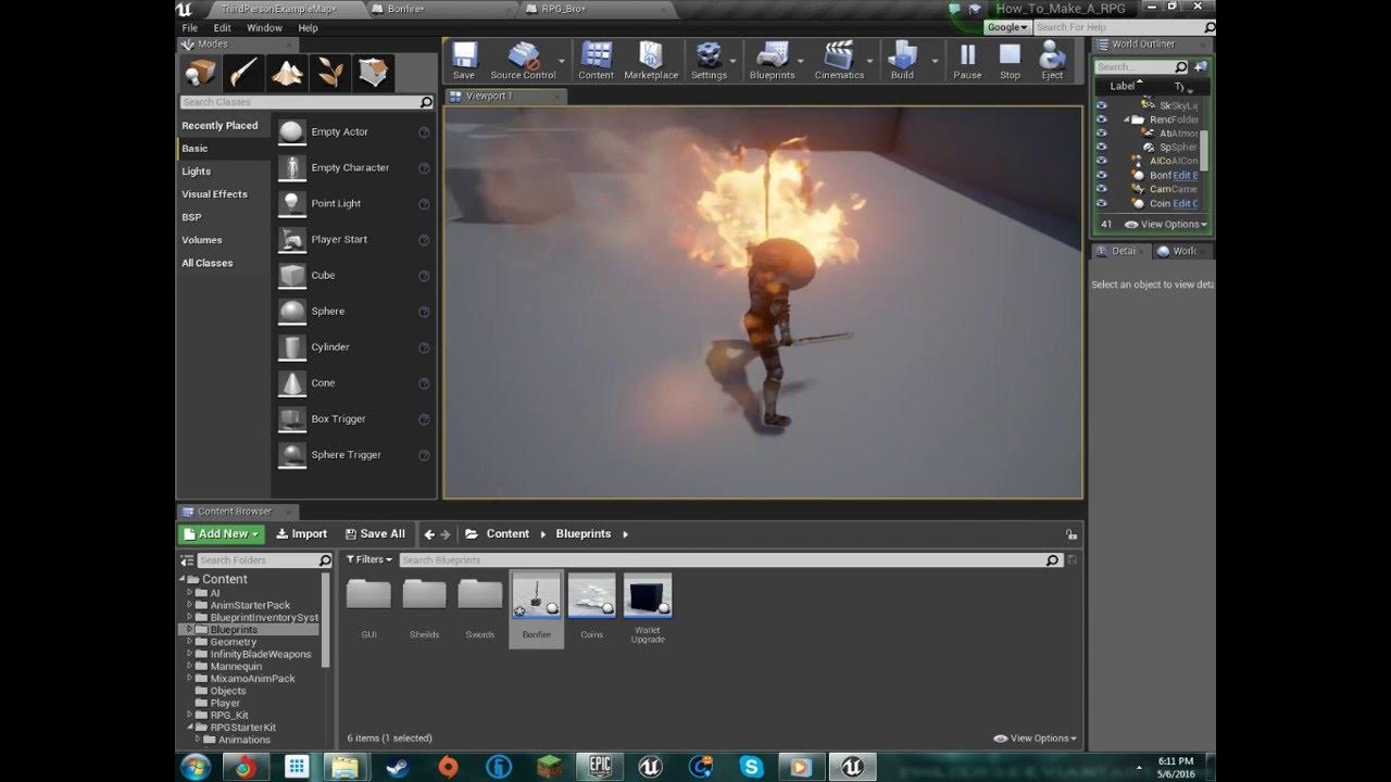 [OUTDATED]How to make an advanced RPG in Unreal Engine 4 [Ep 15 How to make a Dark Souls bonfire ...