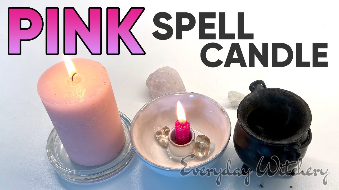 Pink spell candle | Self love and harmony | Complete candle burn for ...