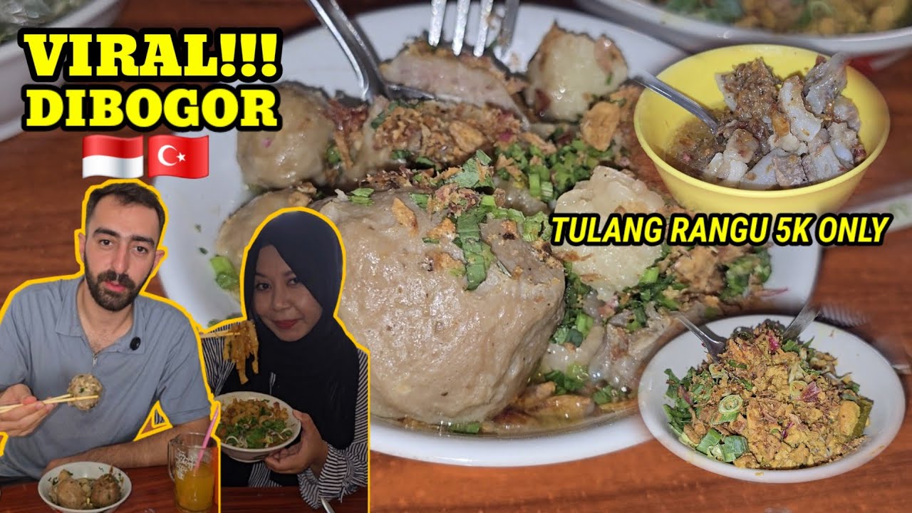 BAKSO VIRAL DI BOGOR MURAH TOPING MELIMPAH | SUAMI TURKI MAKAN JANDO ...