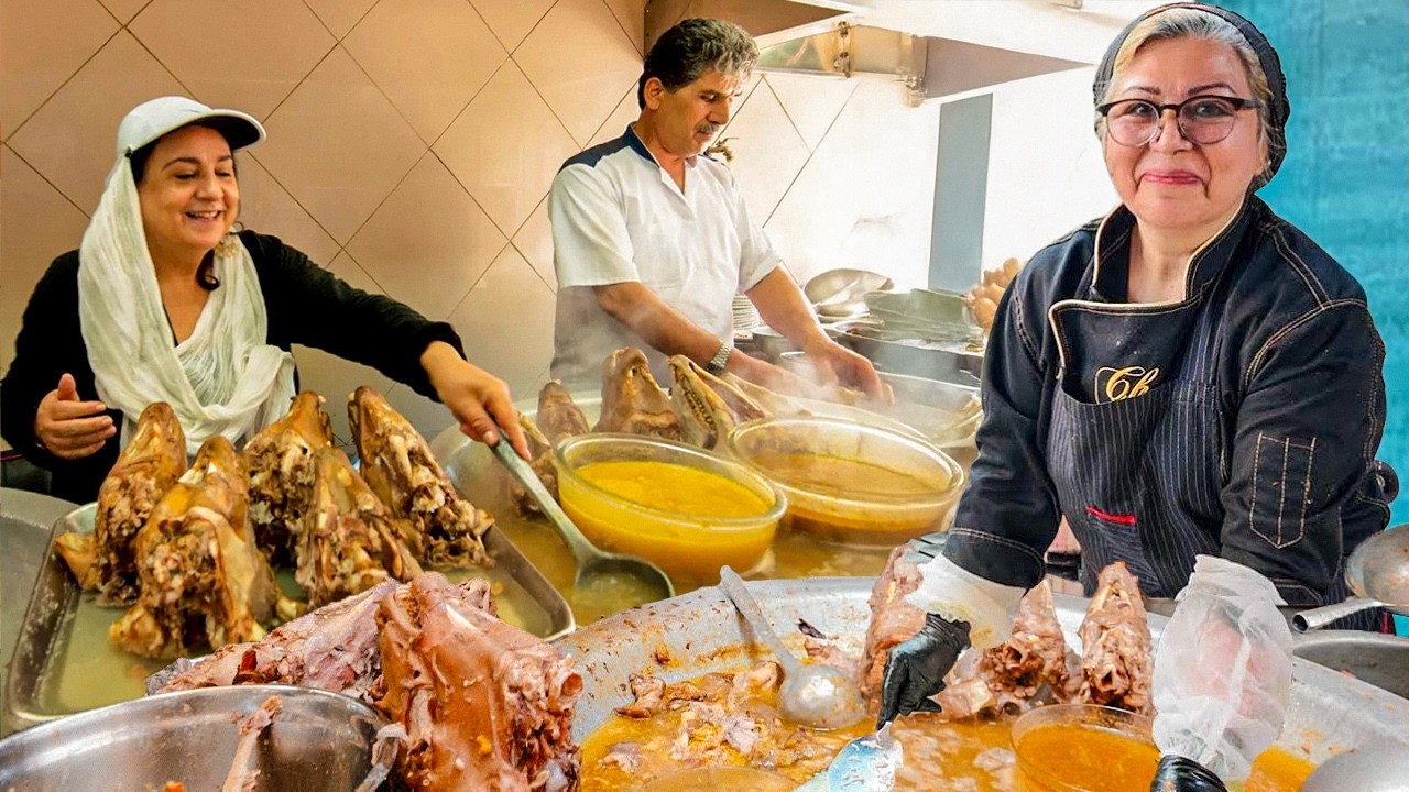 ULTIMATE IRAN FOOD TOUR in TEHRAN, IRAN 🇮🇷 Kaleh Pache - YouTube