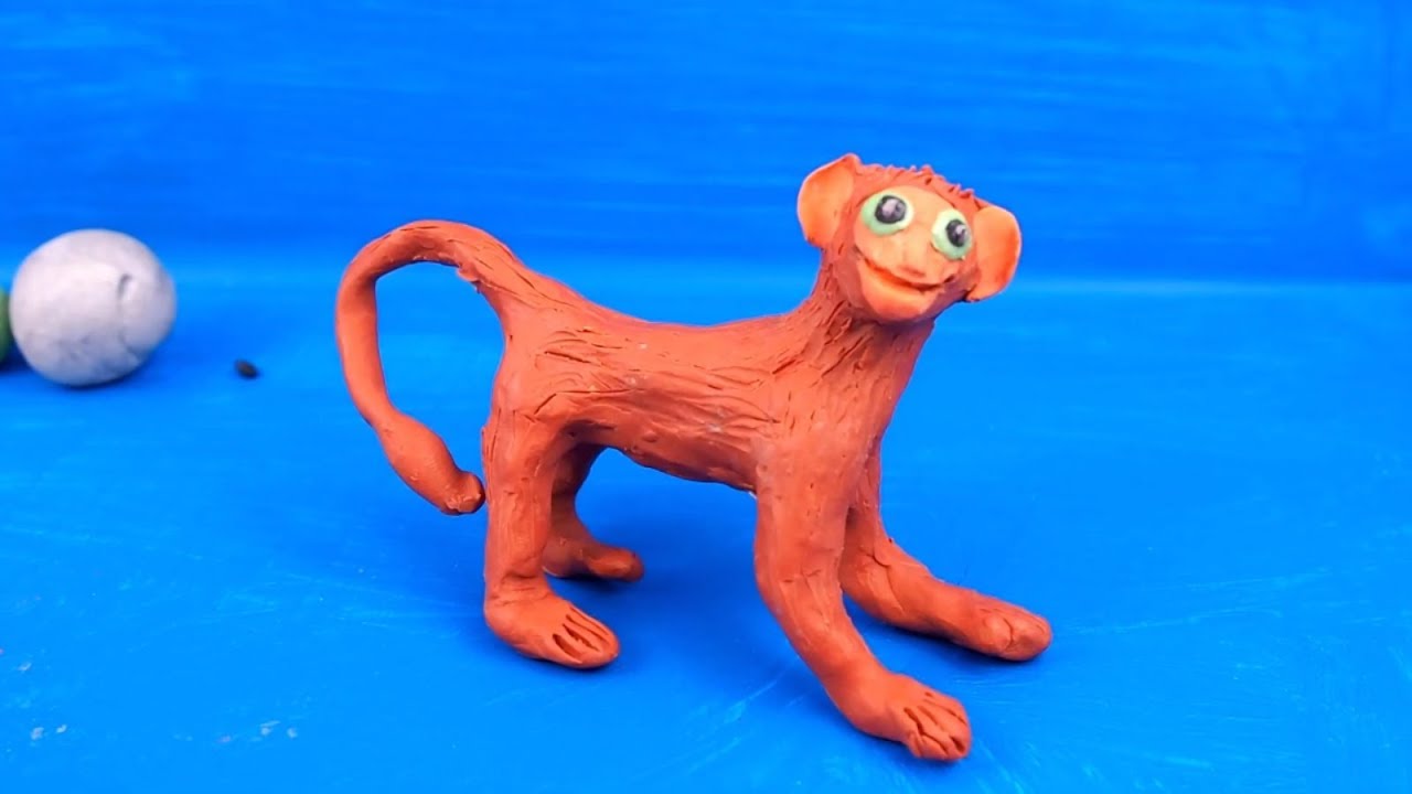 Clay Monkey (Clay Art for Kids) - YouTube