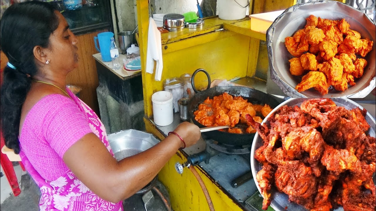 Indian Mother Selling Chicken Pakora @ 30 rs Per Plate | Street Food ...