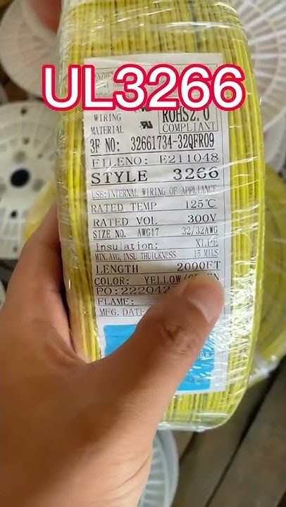 UL3266,17AWG,125°C, 300V, XLPE insulation electrical wire - YouTube