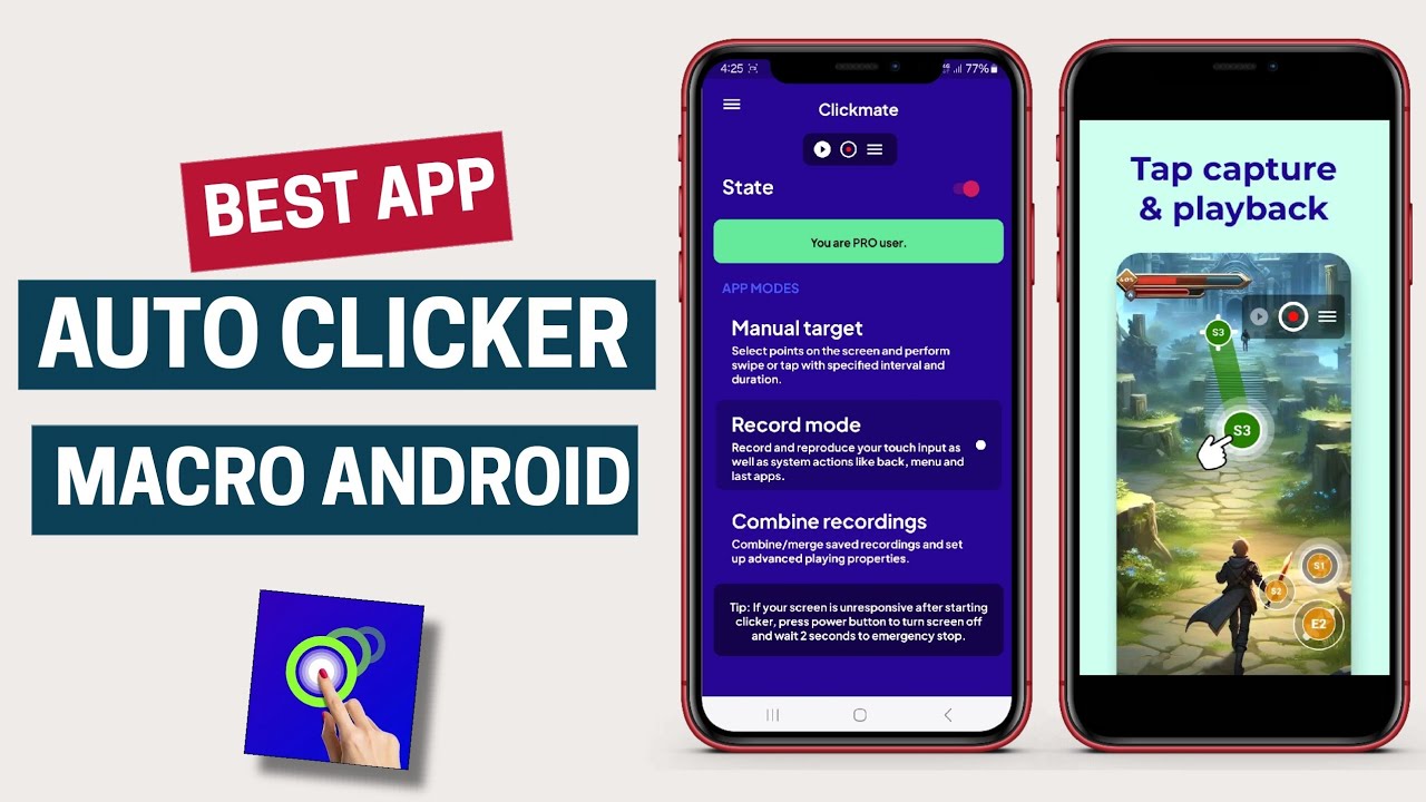Best Auto Clicker Macro app for Android - YouTube