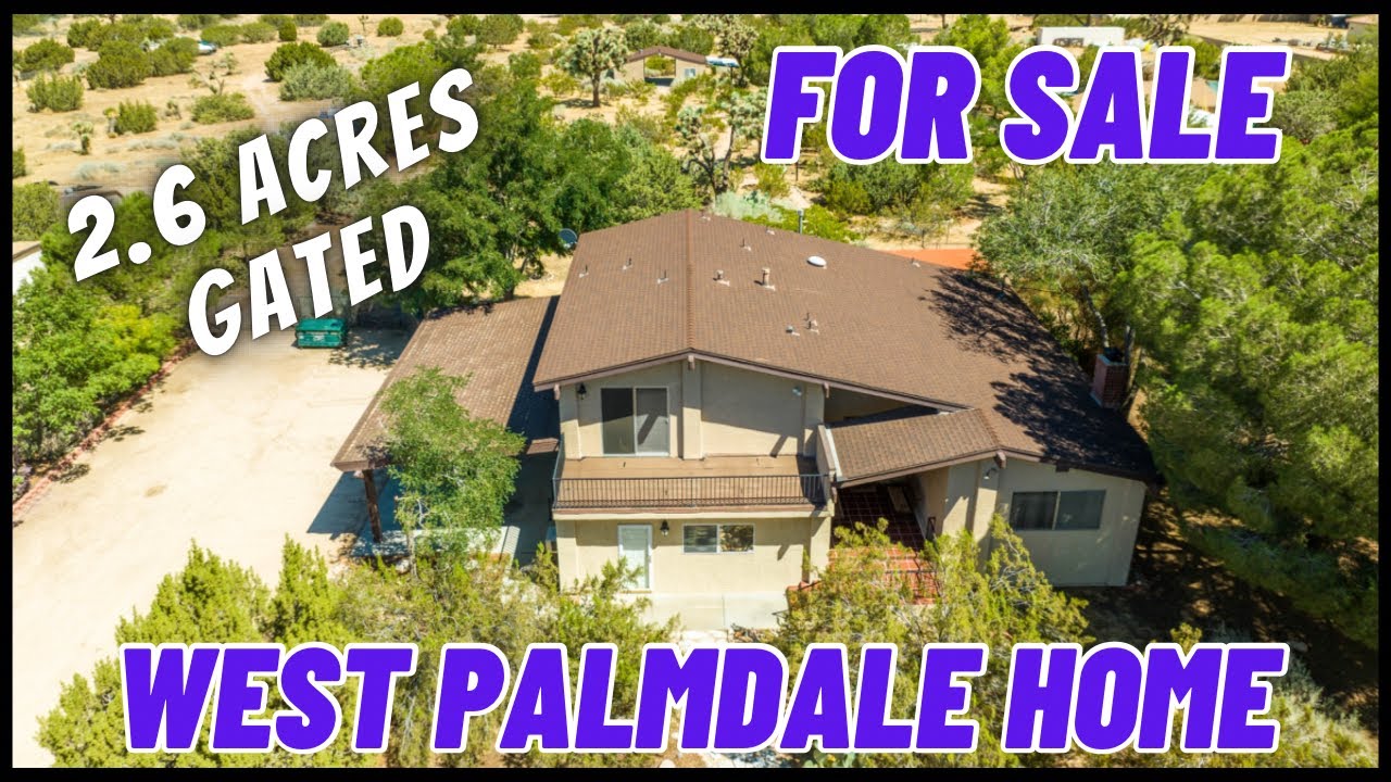 West Palmdale Homes for Sale | 2.6 Acres | 4 bed + 3 bath + Library ...