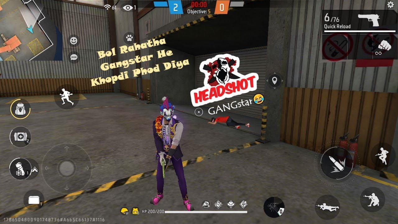 PK Vs GANGstar Lone Wolf 1 vs 1 | FREE FIRE LIVE | GARENA | IAMHPKLIVE ...