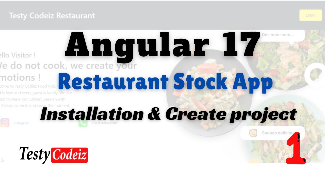 Angular 17 Restaurant Stock Application from scratch | npm installation | Angular Project create ...