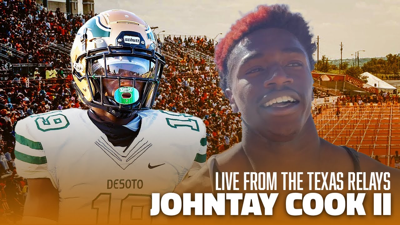 Texas Longhorns football target WR Johntay Cook of DeSoto in Austin ...