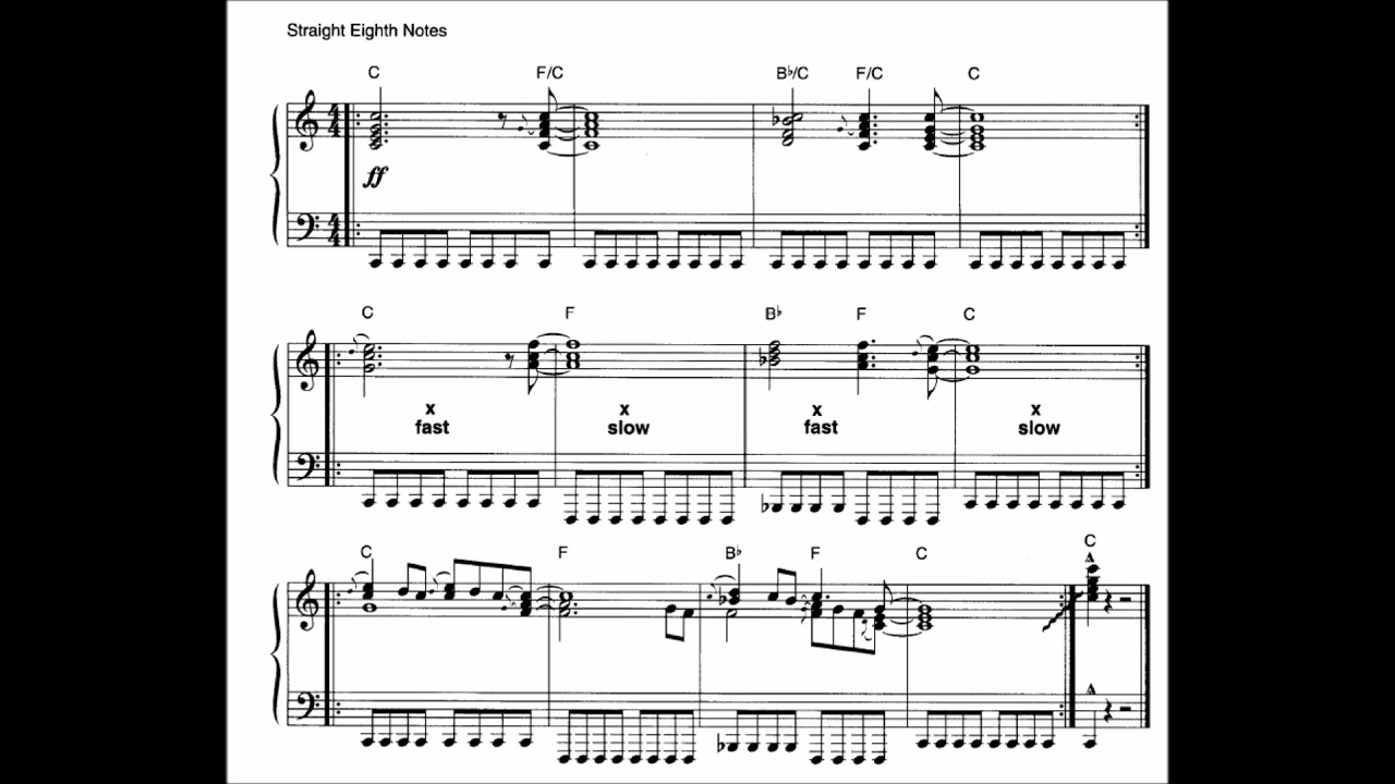 Dave Limina - Hammond Organ Riff 9 - Straight Eighth Notes - Tutorial ...