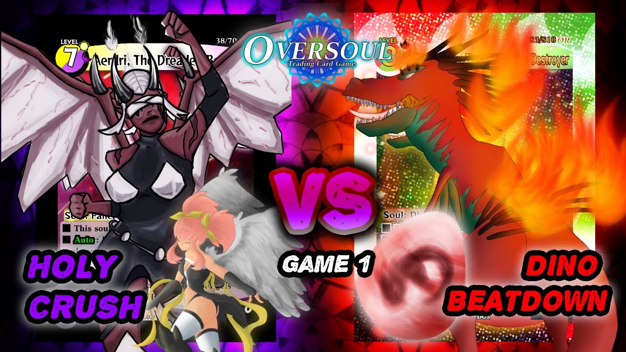 OVERSOUL TCG || MIRACULT (HOLY CRUSH) VS HOLLOW (DINO BEATDOWN) - YouTube