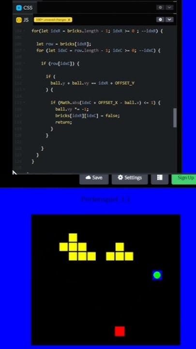 Breakout In Perlenspiel3 Coding Gameprogramming Javascript Breakout Perlenspiel Shorts