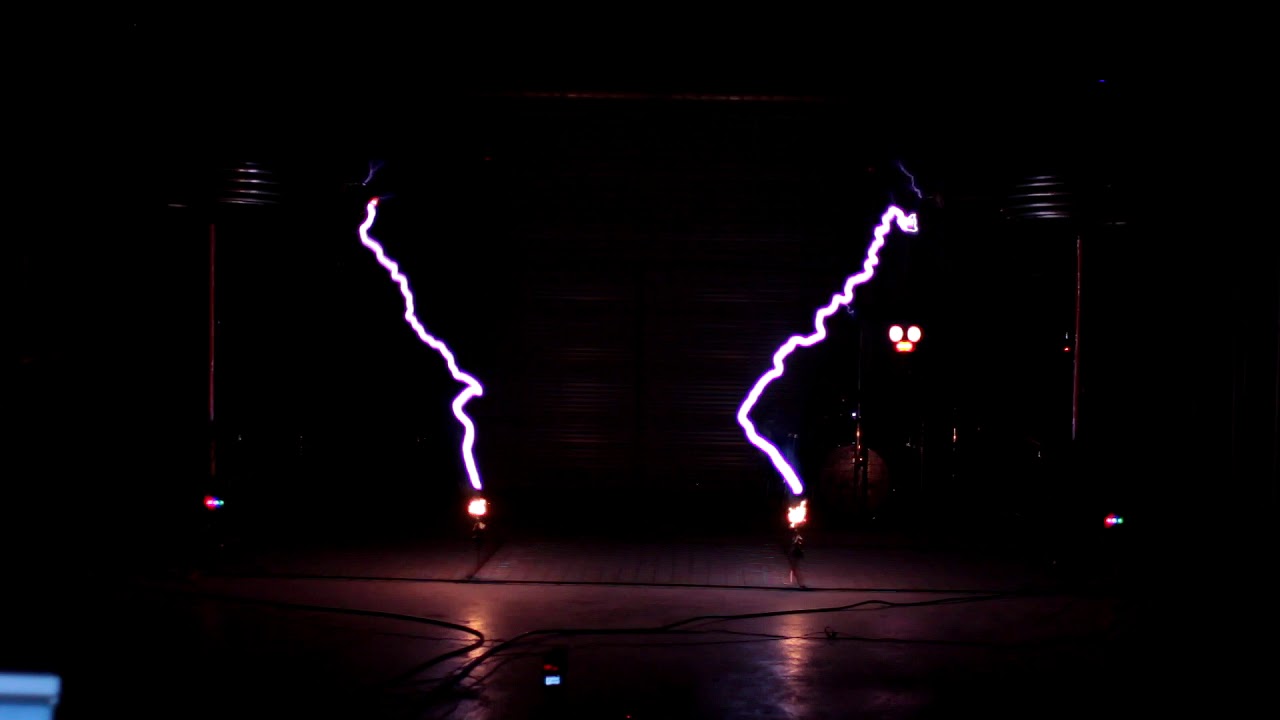 ArcAttack - Auld Lang Syne on musical Tesla coils - YouTube