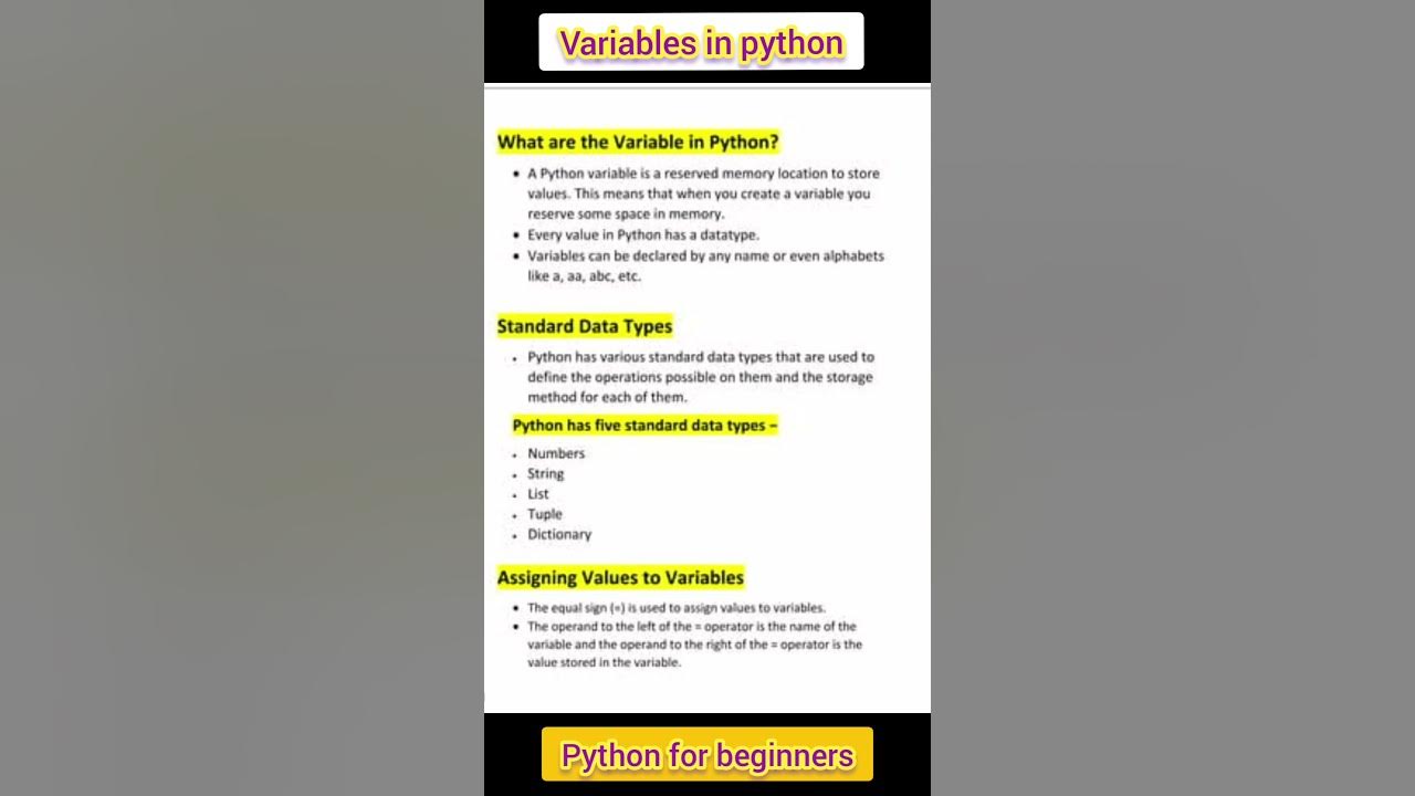 Variables In Python Shorts Youtubeshorts Python Pythonprogramming Youtube