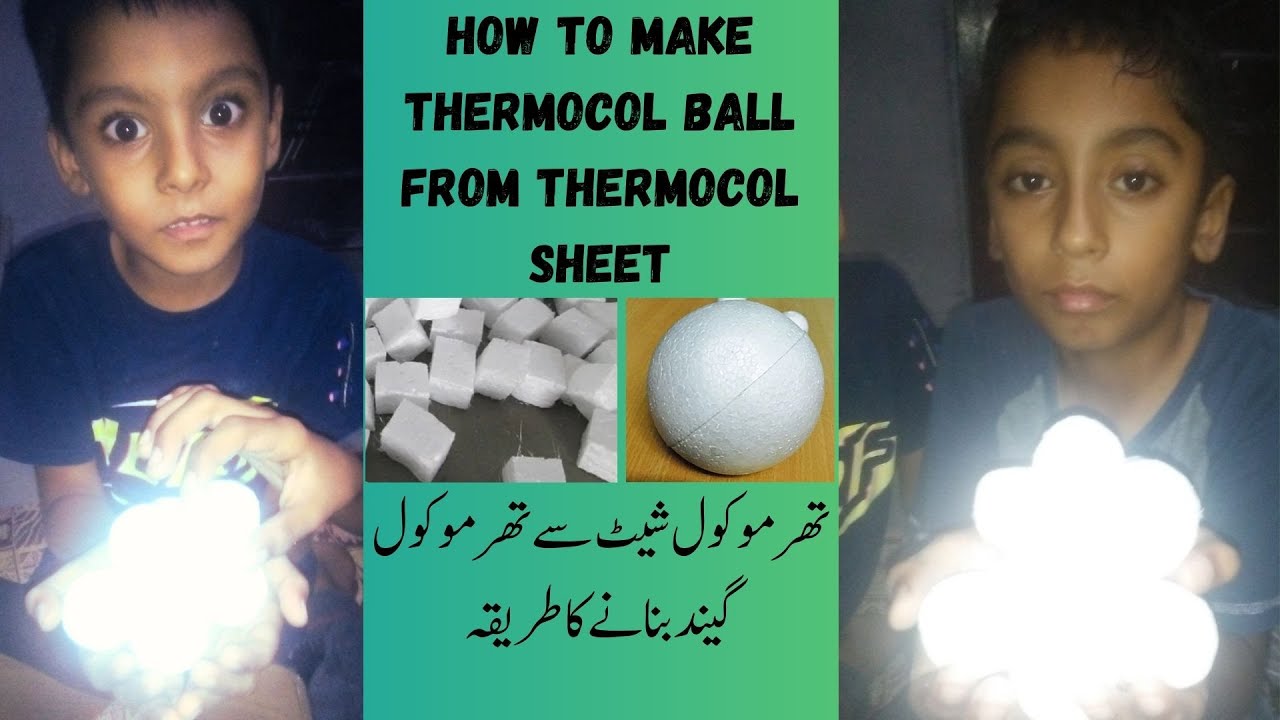 How to make thermocol ball or styrofoam ball making school project ...
