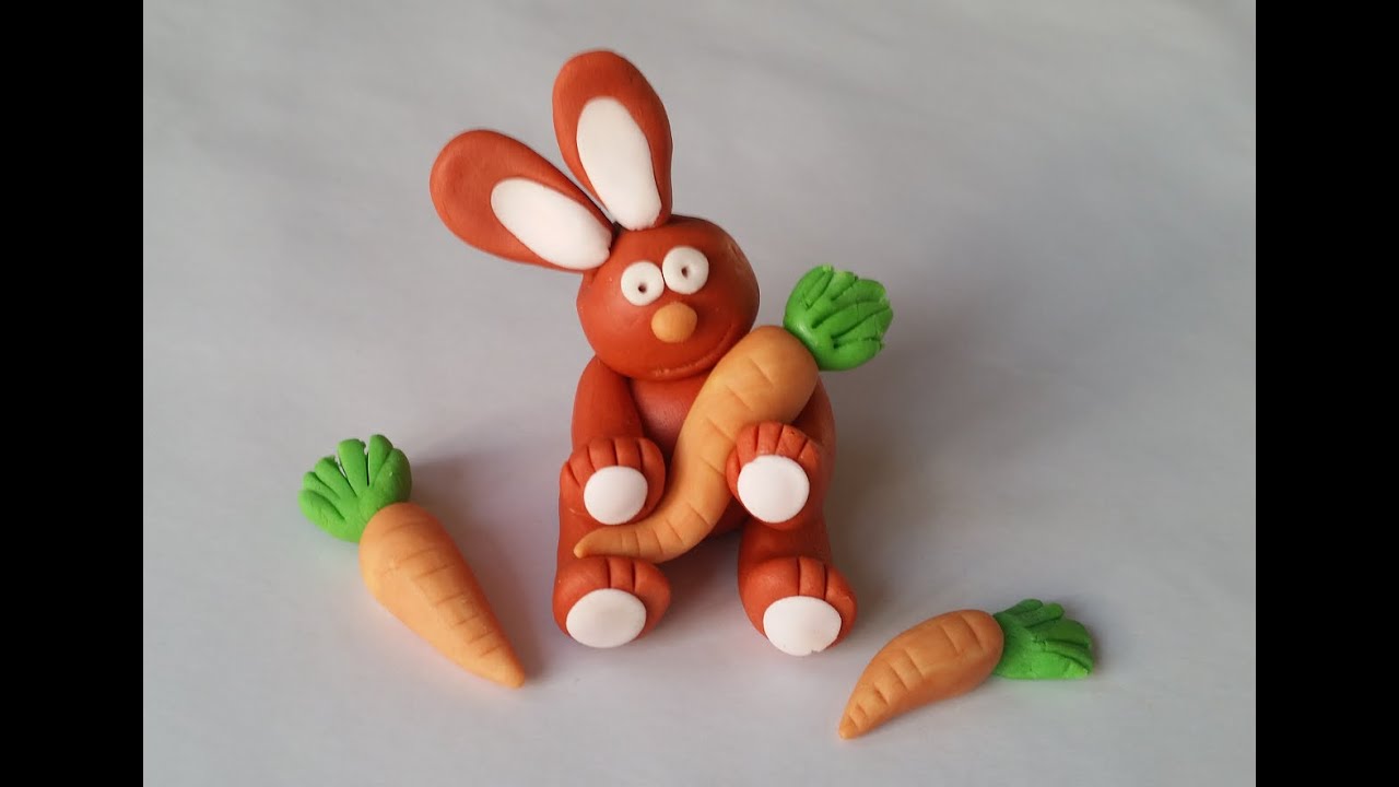 Hase aus Fondant / Rabbit from gum paste / Motivtorte - YouTube