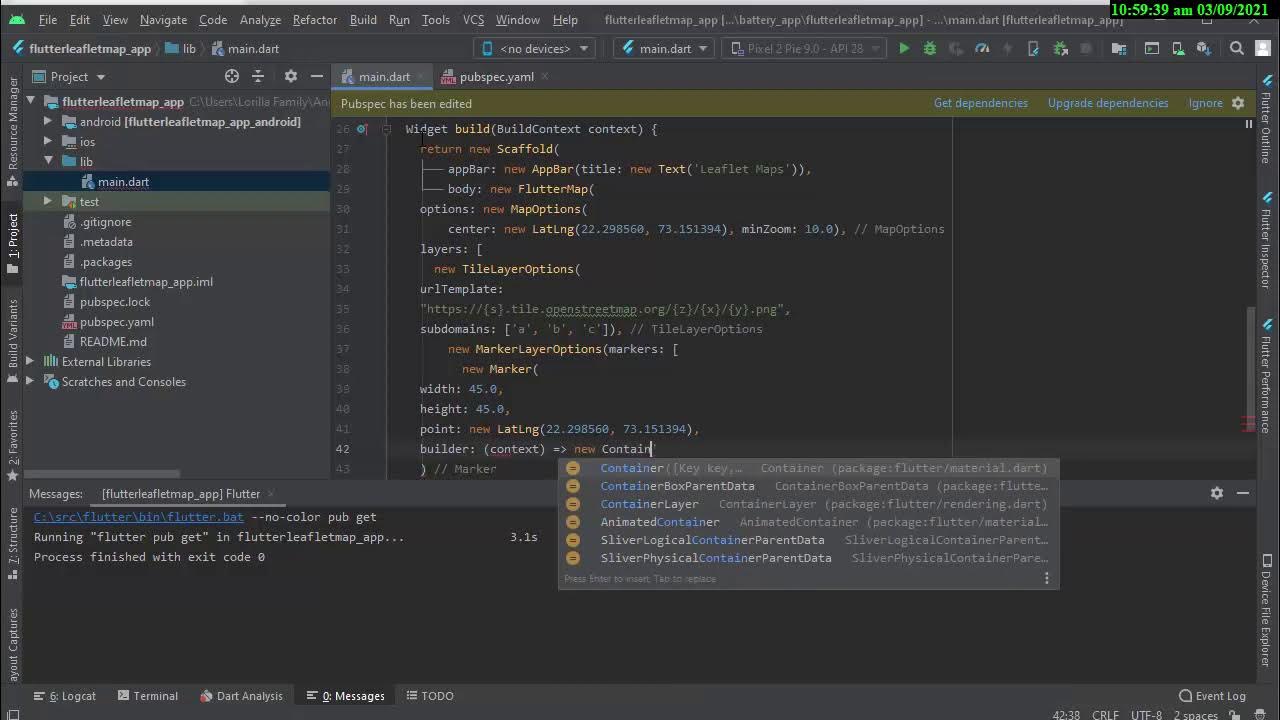 【FLUTTER ANDROID STUDIO and IOS】leaflet map - YouTube