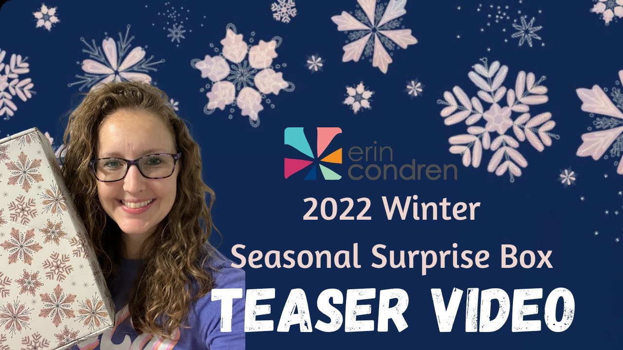 Erin Condren 2022 Winter Seasonal Surprise Box Teaser - YouTube