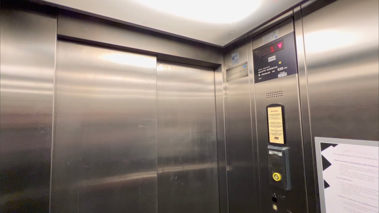 2000 KONE Roped Hydraulic Elevator @ Forum Mall, Helsinki, Finland ...