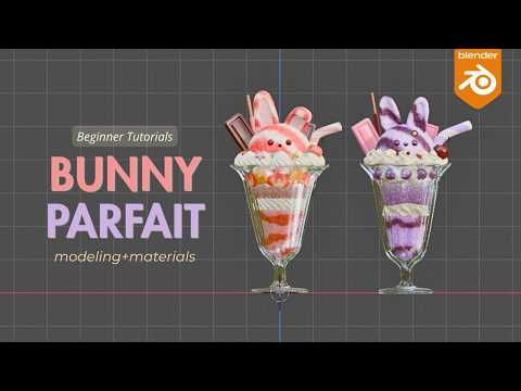 Blender Bunny Parfait | Modeling + Material for Beginners