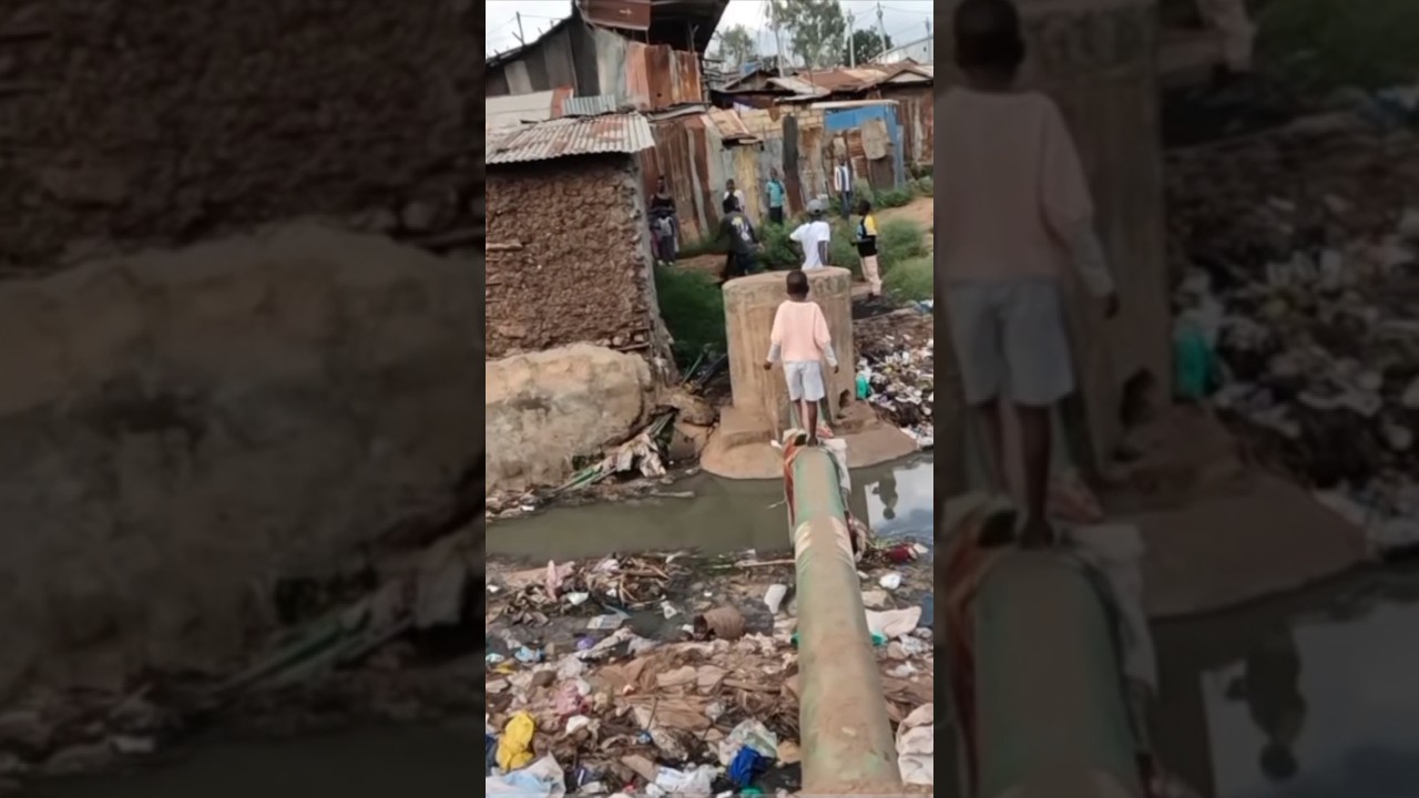 HOW WE CROSS THE RIVER IN THE AFRICA'S BIGGEST SLUMS! KIBERA SLUMS ...