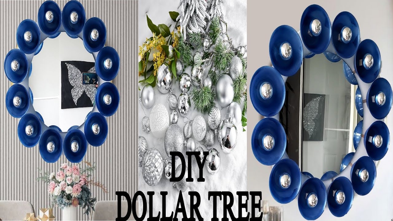 Mirror Decor Using Christmas Ornament | DOLLAR TREE DIY | Craft Angel ...
