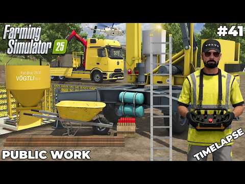 CAN THIS LIEBHERR CRANE HANDLE THE NEW PROJECT? 🏗️🤔 | PUBLIC WORK | Farming Simulator 25 | EP 41