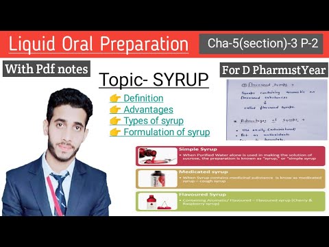 Syrup || Definition| types | Methods | Pharmaceutics | Cha-5(section-3 ...