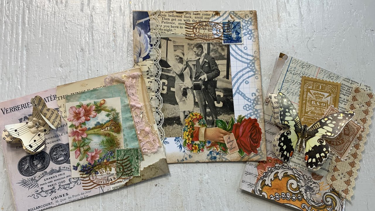 How to make collage bases for journaling cards Day 51 #the100dayproject ...