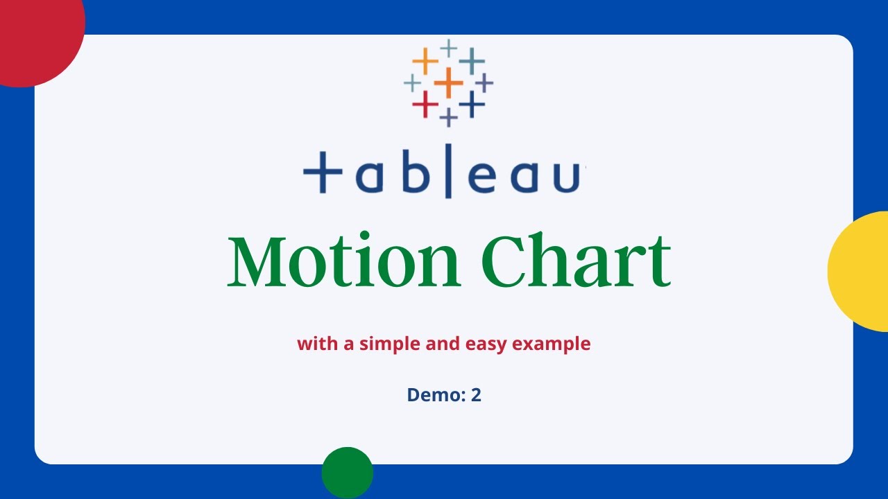 Motion Chart in Tableau Desktop | Simple and easy tutorial |Tableau ...