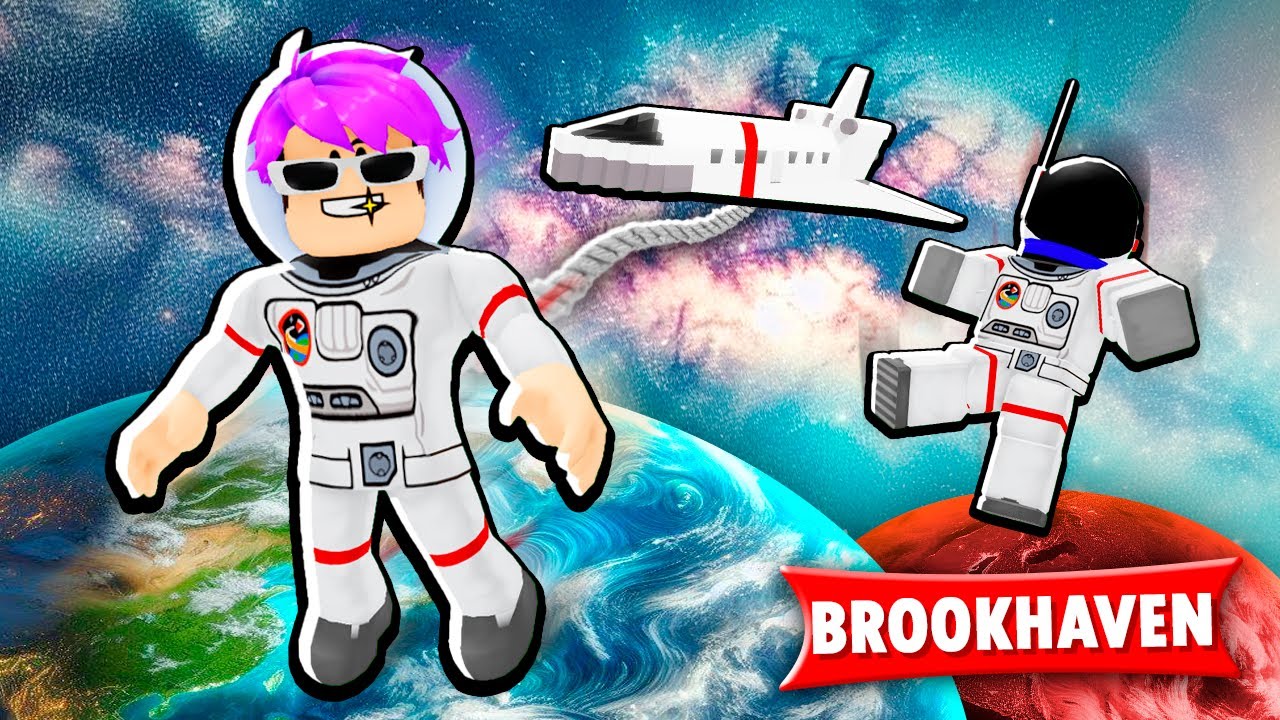 VIREI ASTRONAUTA NO BROOKHAVEN RP! - YouTube