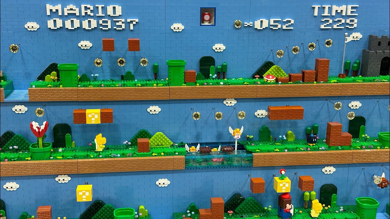 LEGO Super Mario Level With Motion - Bricks Cascade 2023 - YouTube