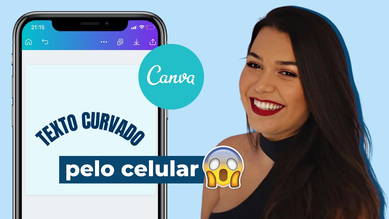 COMO FAZER TEXTO CURVADO NO CANVA PELO CELULAR [TUTORIAL] - YouTube