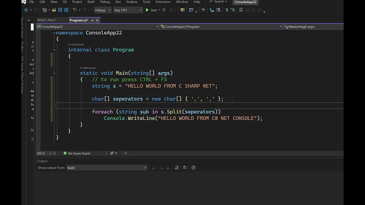 learn c# programming string split function - YouTube
