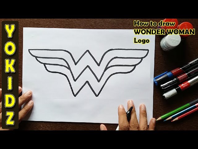 Wonder Woman Symbol Outline Wonder Woman Gold Logo Png, Digital