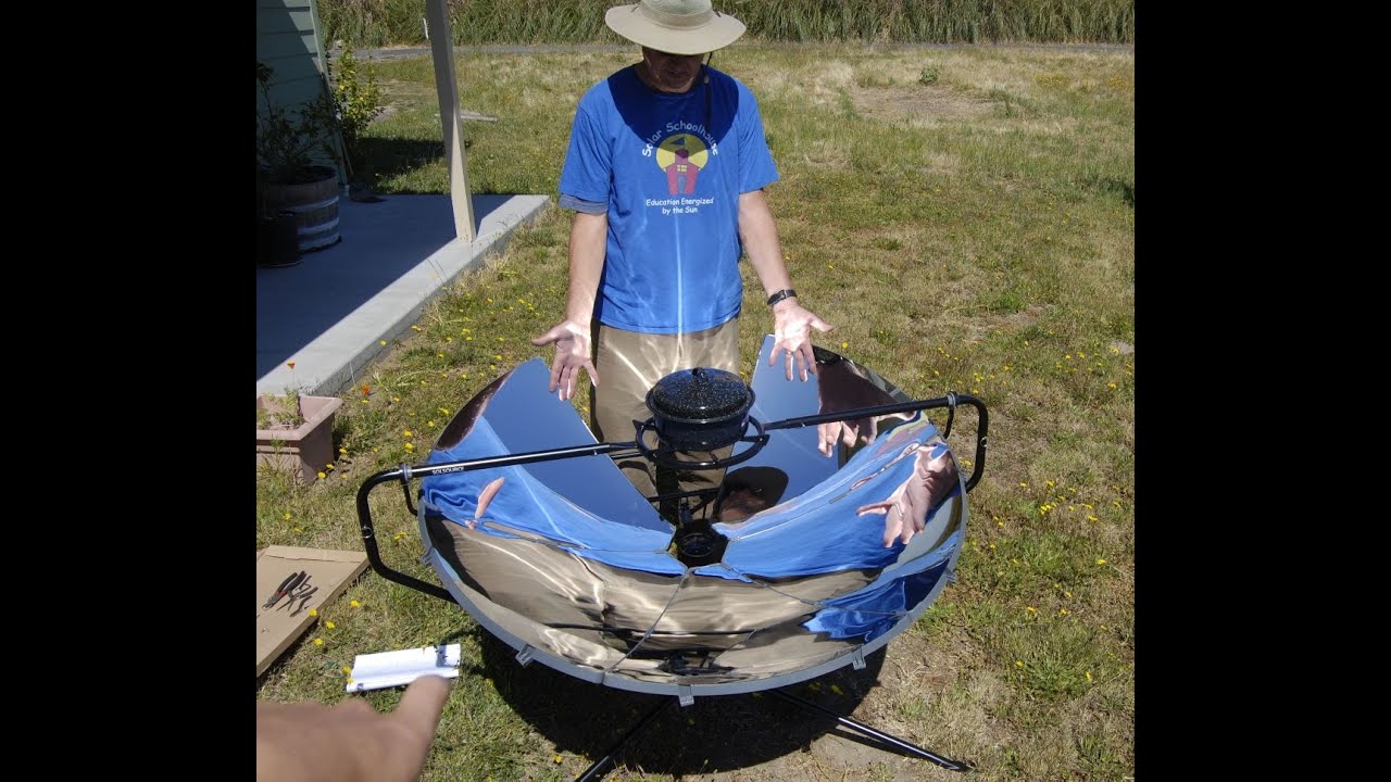 Assemblying the SolSource Parabolic Cooker - YouTube