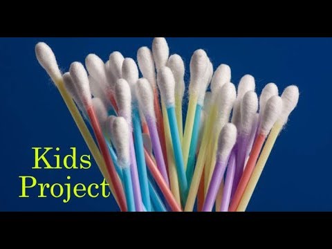 How to make Skeleton with Cotton swabs or Buds in Kids School Project ...
