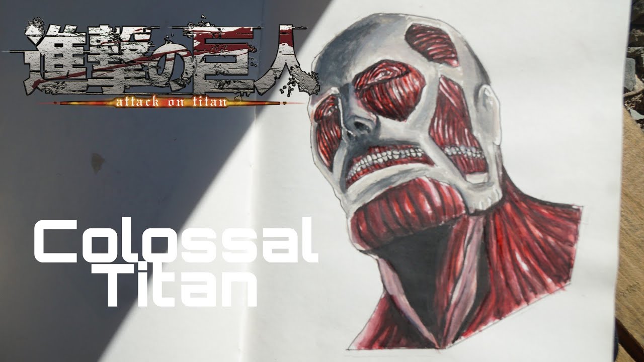Drawing Colossal Titan (Bertholdt) Attack on Titan - YouTube