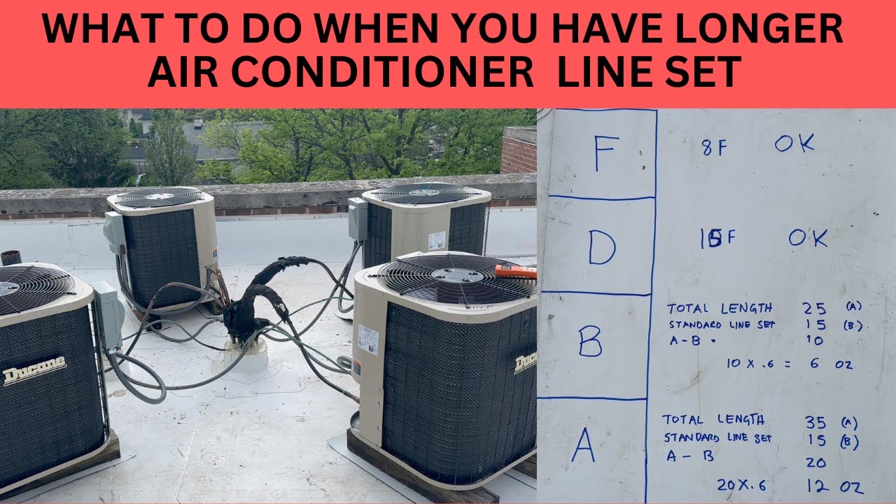 WHAT TO DO WHEN YOU HAVE LONGER AIR CONDITIONER LINE SET. - YouTube