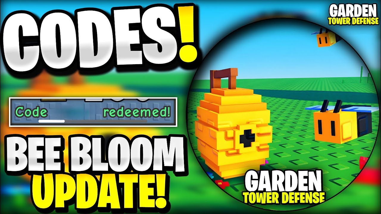 🤯*NEW* All Working BEE BLOOM CODES FOR GARDEN TD! ROBLOX GARDEN TOWER ...