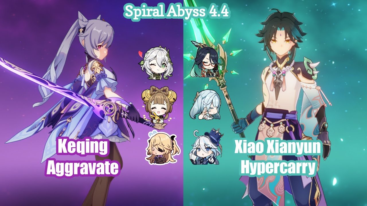 C2 Keqing Aggravate & C0 Xiao Xianyun Hypercarry | Spiral abyss 4.4 ...