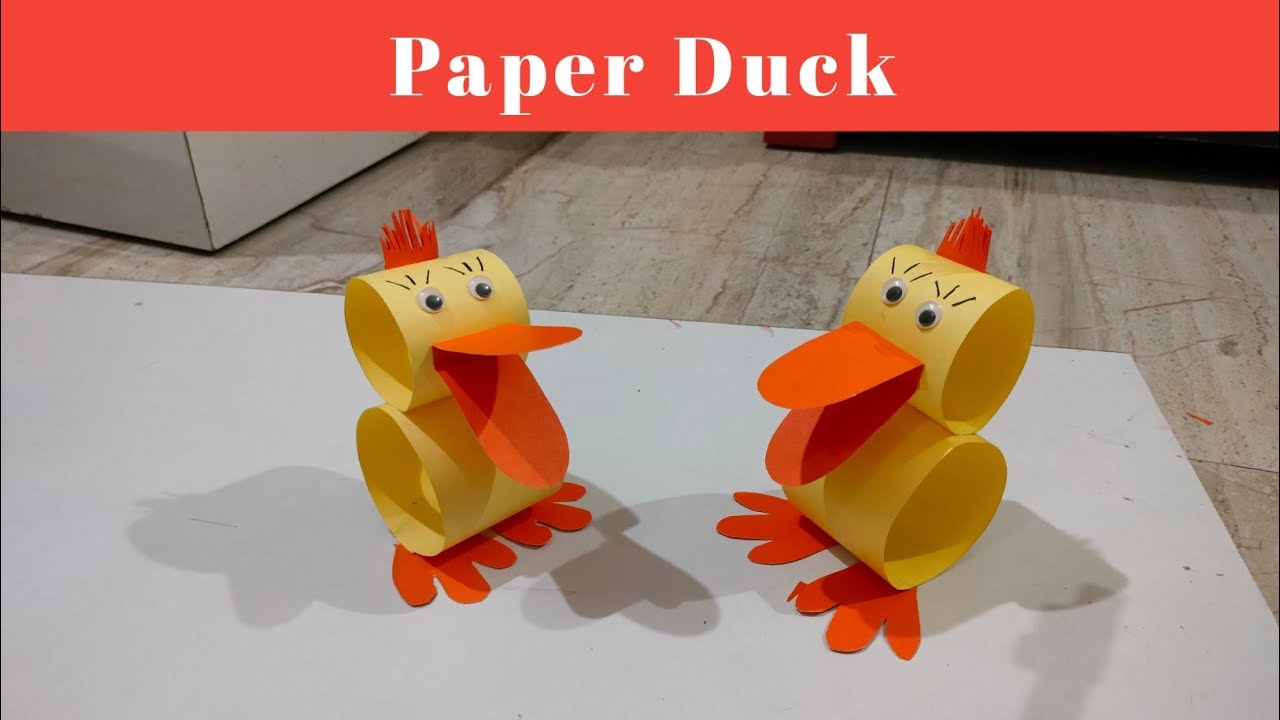 Paper duck| How to make paper duck | Easy paper craft | Moving paper ...
